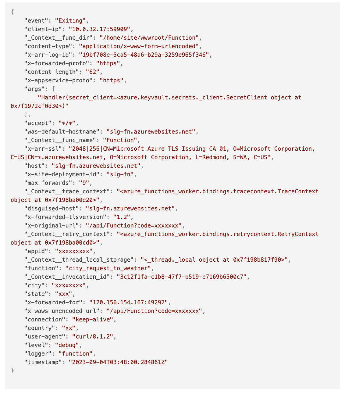Structured Logging In Azure With Structlog Versent